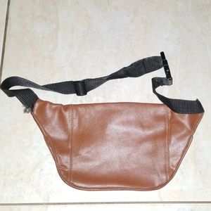 Bags | Leather Brown Unisex Fanny Pack | Poshmark